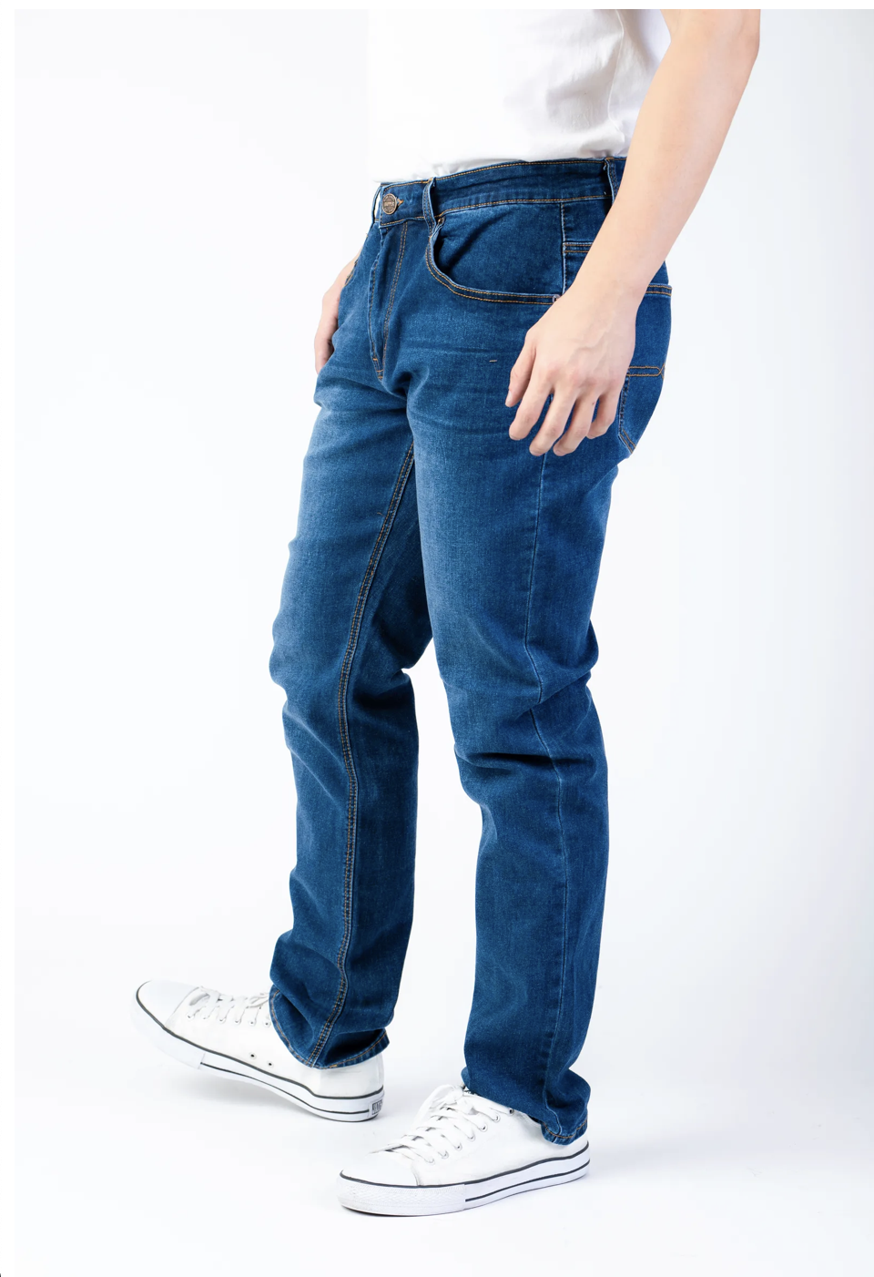 Dapper Men|Straight Slim Long Pants Jeans Blue-J80051S – DAPPER ...