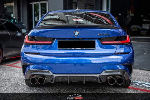 BMW G20 M Sport Flat Carbon Rear Splitters – Utmost Downforce Garage