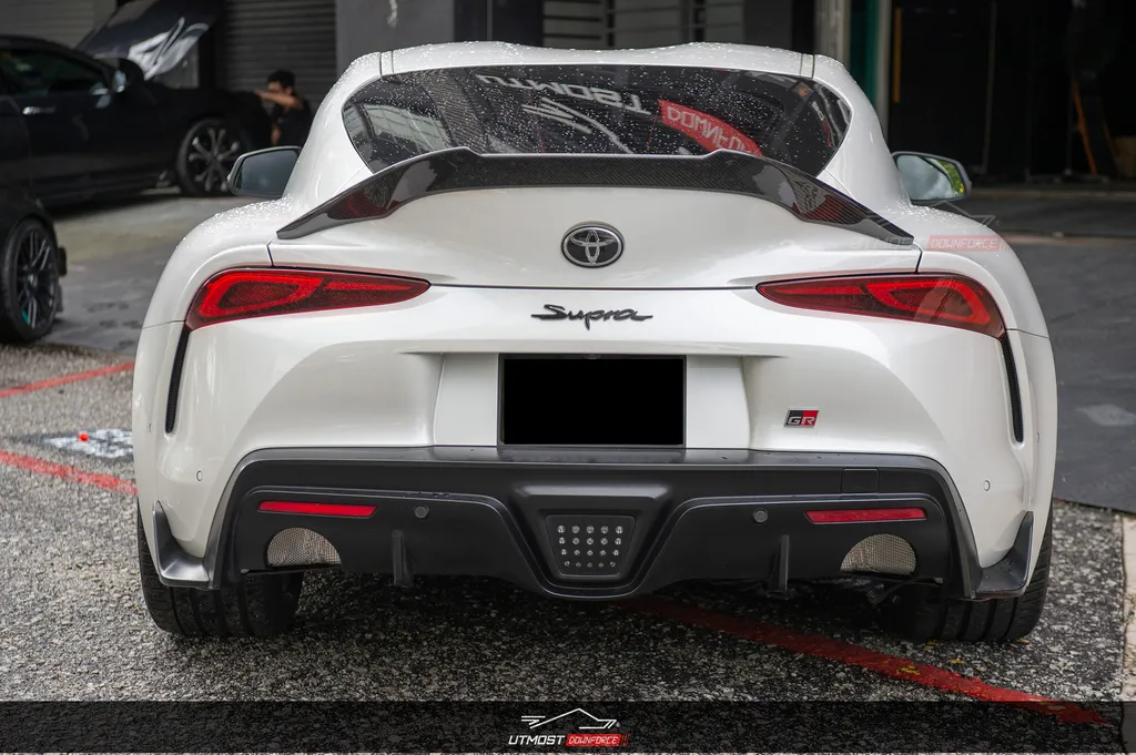 Toyota Supra V Design Dry Carbon Rear Spoiler – Utmost Toyota Supra V Design Dry Carbon Rear Spoiler – Utmost