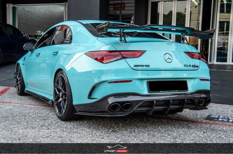 Mercedes Benz C118 AMG CLA45s UDG V1 Dry Carbon Swan Neck GT Wing ...