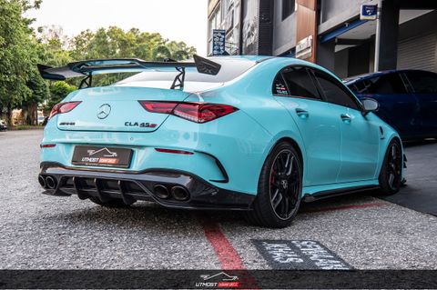 Mercedes Benz C118 AMG CLA45s UDG V1 Dry Carbon Swan Neck GT Wing ...