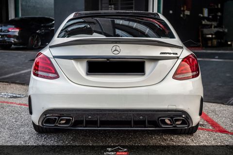 Mercedes Benz W205 C Class PSM Carbon Rear Spoiler – Utmost Downforce ...