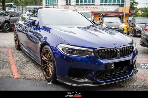 BMW F90 M5 LCI 3D Dry Carbon Front Lip – Utmost Downforce Garage