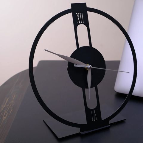 Modern Office Desk Clock, Tabletop Clock, New Home Gift, Metal Clock ...