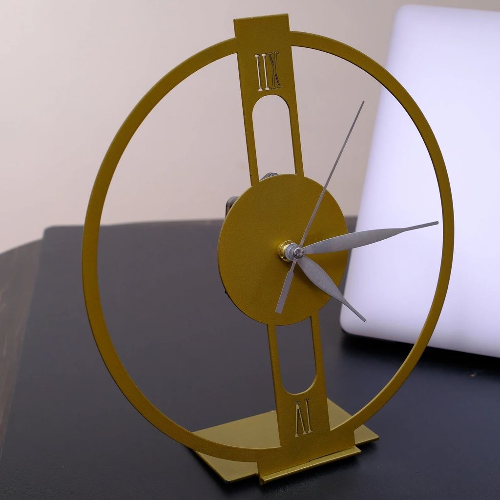 Modern Office Desk Clock, Tabletop Clock, New Home Gift, Metal Clock ...