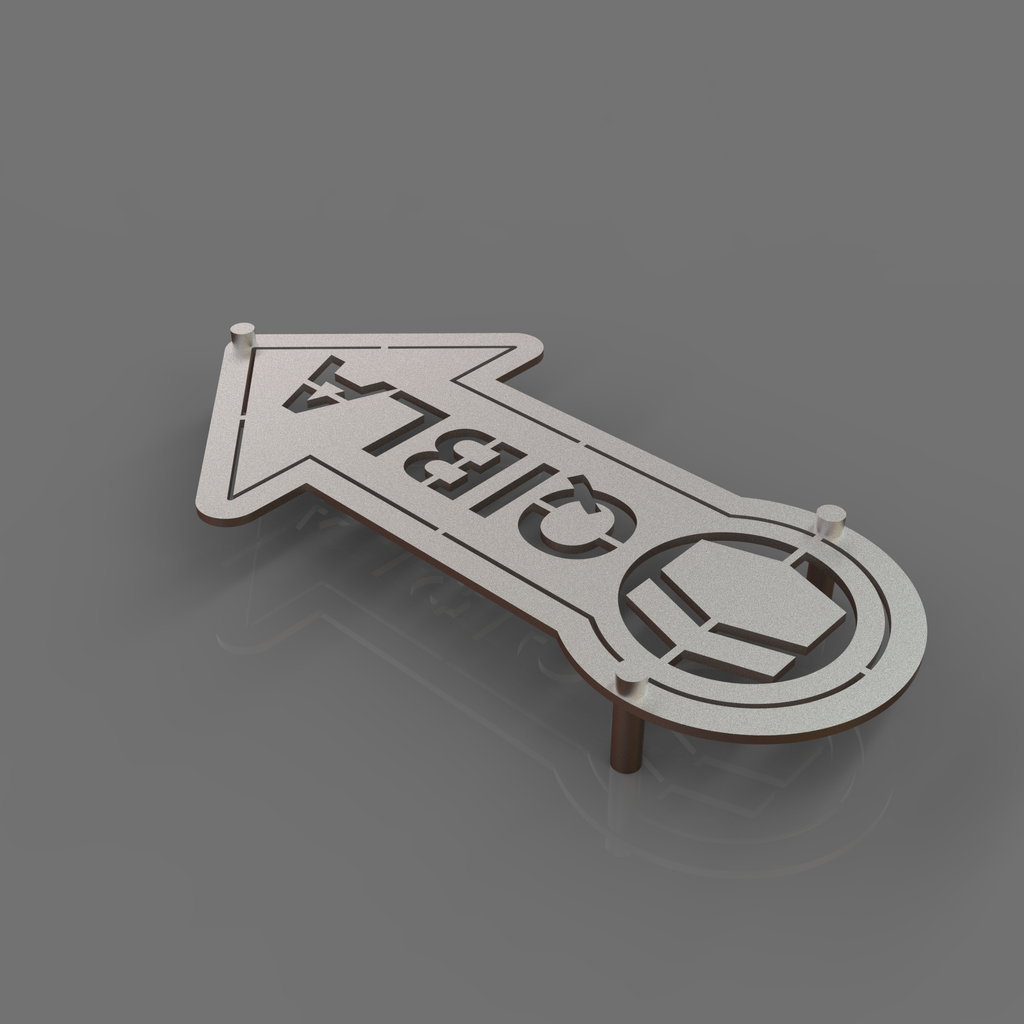 3D Modern Kiblat / Qibla signage in Steel – Eve Global Solutions