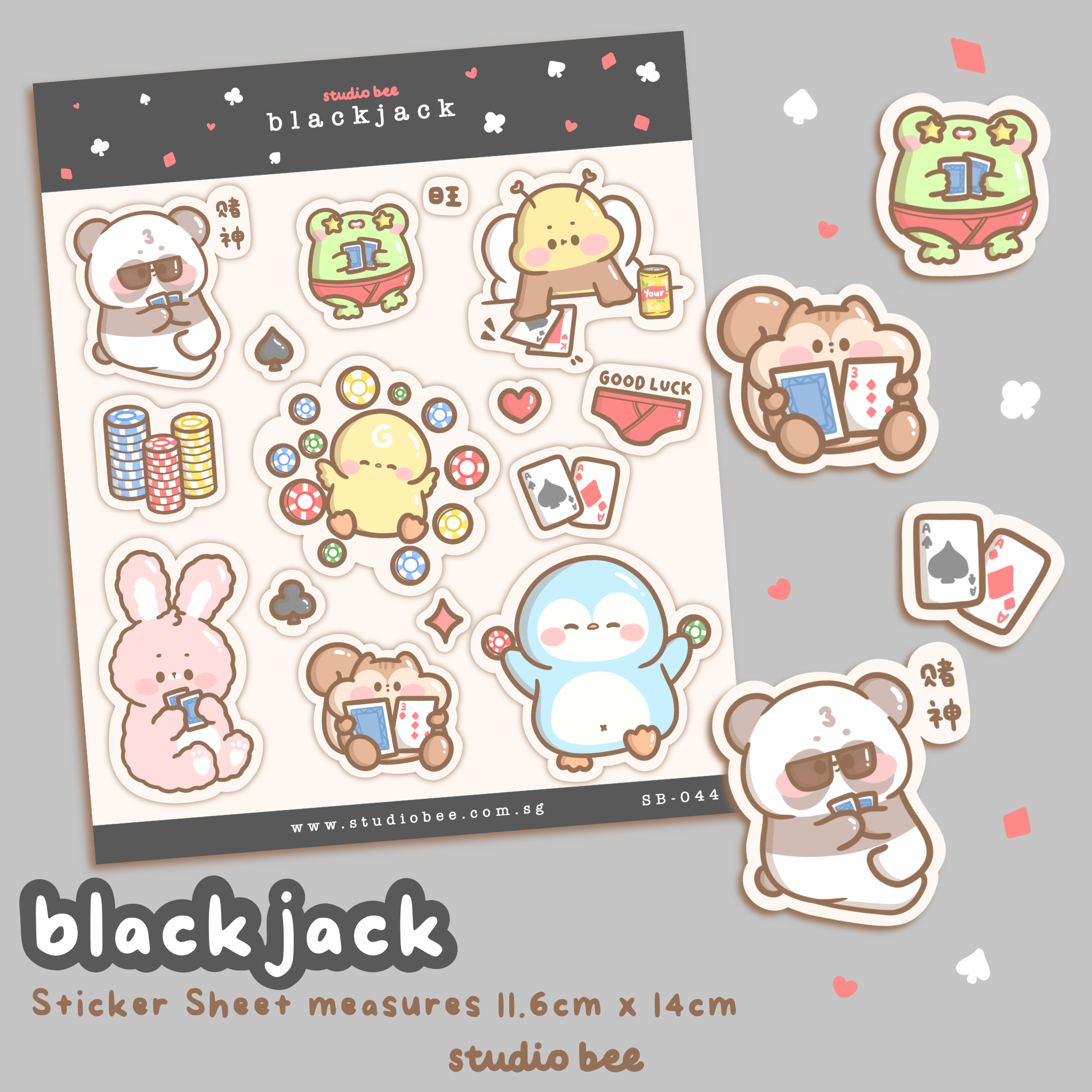 Blackjack Sticker Sheet – Studio Bee
