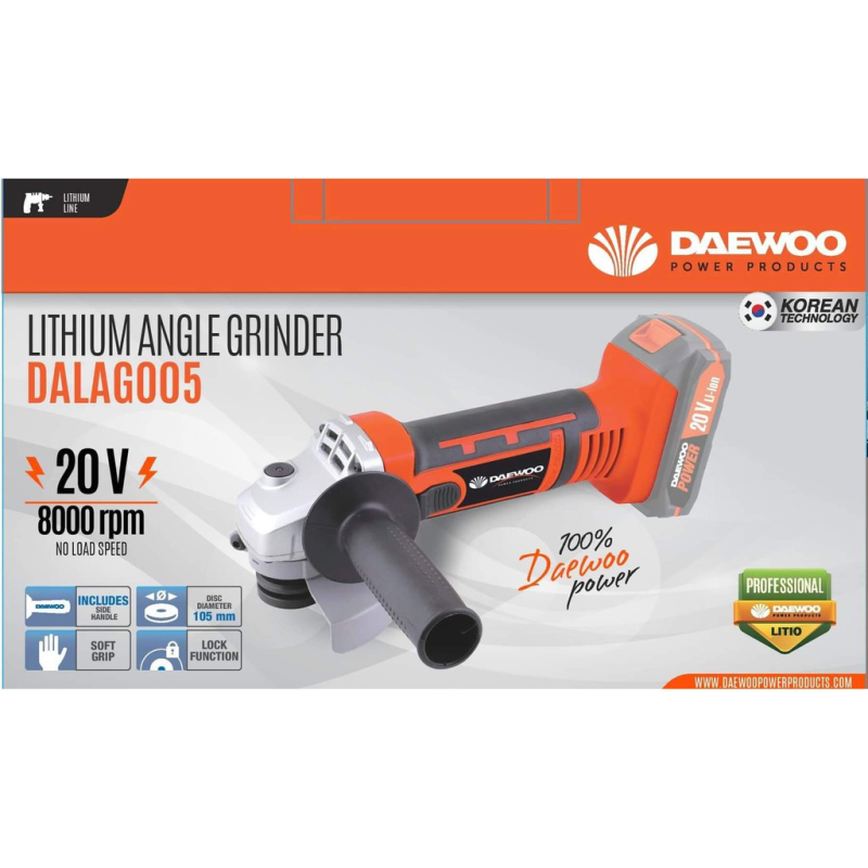 Daewoo 20V Cordless Angle Grinder – Wang Thong Hardware Online Store.