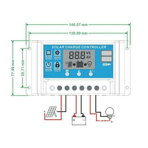 Digital Solar Charger Controller DC12V/24V – Wang Thong Hardware Online ...