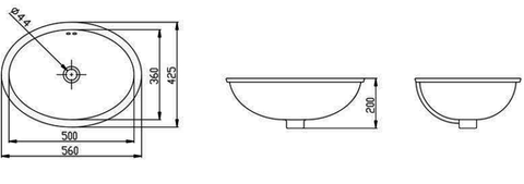 INNO WB2006 Imperial Under Counter Basin – TS Bathroom Mall - Your One ...