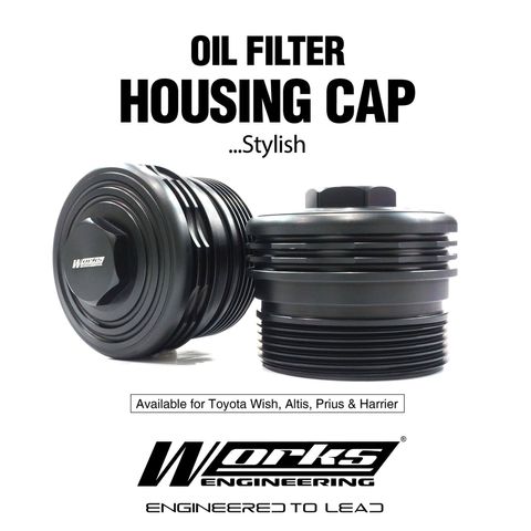 Works Engineering Toyota Oil Filter Aluminum Housing Cap Assembly ...