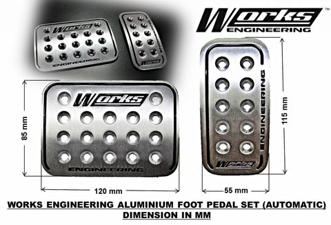 Works Aluminium Foot Pedal Set - Automatic – Works Engineering Official ...