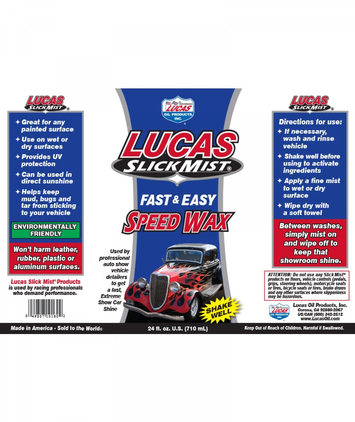 Lucas Slick Mist Speed Wax (24oz / 710ml) – Works Engineering Official ...