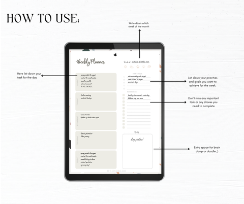 MINIMALIST WEEKLY DIGITAL PLANNER – Kertas & Co.