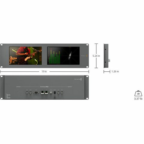 Blackmagic Design SmartScope Duo 4K Rack-Mounted Dual 6G-SDI Monitors – CXG
