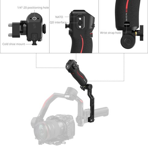 SmallRig Focus Control Sling Handle / Dual Handle for DJI RS4 / RS3 ...