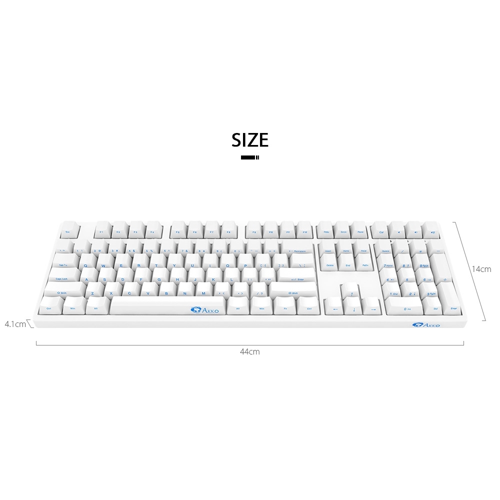 AKKO 3108 Mechanical Keyboard with Cherry Axis PBT Side Engraved Wired ...