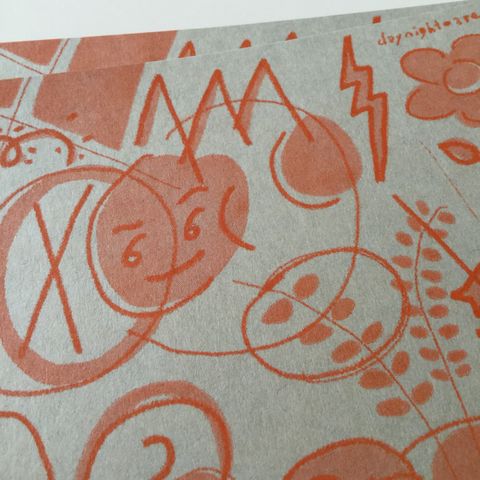 白日惡夢-Riso海報 某個午後-橙 – Risograph Museum