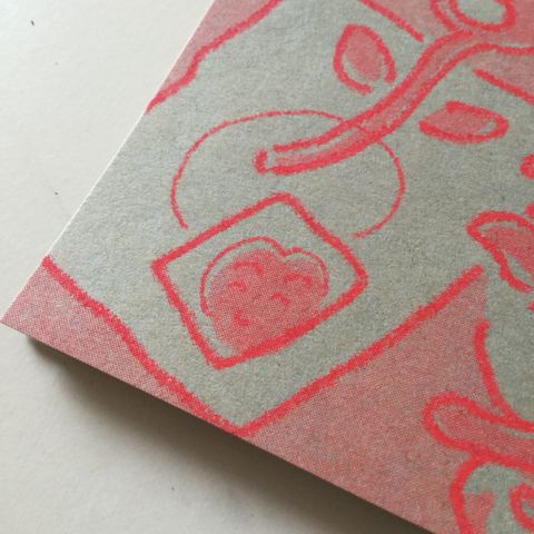 白日惡夢-Riso海報 某個午後-粉 – Risograph Museum