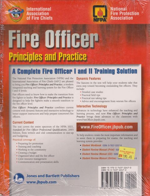 Fire Officer- Principles And Practice – Pustaka Mukmin KL - Malaysia's Online Bookstore