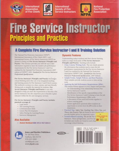 Fire Service Instructor- Principles And Practice – Pustaka Mukmin KL ...
