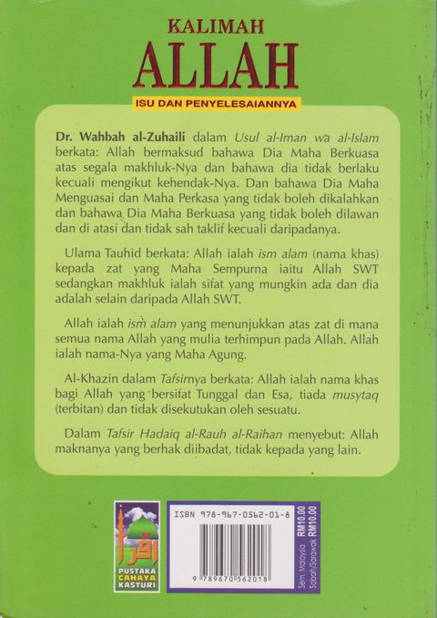 Kalimah Allah - Isu Dan Penyelesaiannya – Pustaka Mukmin KL - Malaysia ...