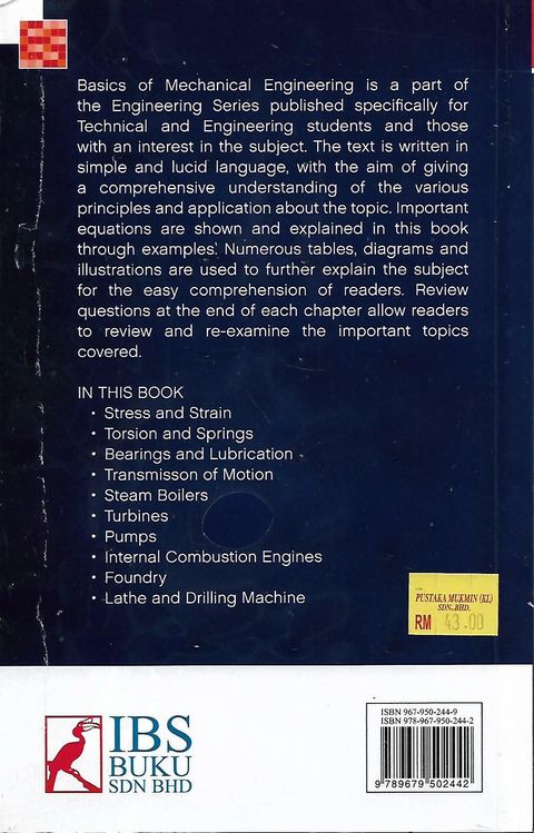 Basics of Mechanical Engineering - Engineering Series – Pustaka Mukmin KL - Malaysia's Online ...