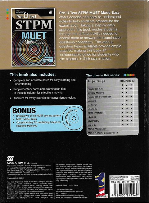 Pre-U Text STPM Muet Made Easy – Pustaka Mukmin KL - Malaysia's Online ...