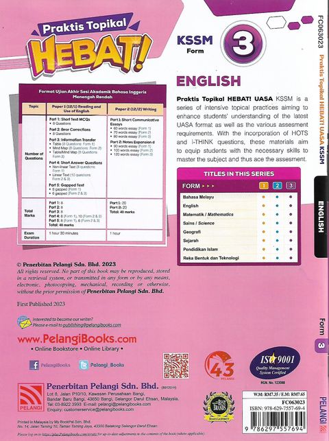 Praktis Topikal Hebat UASA KSSM: English Form 3 – Pustaka Mukmin KL ...