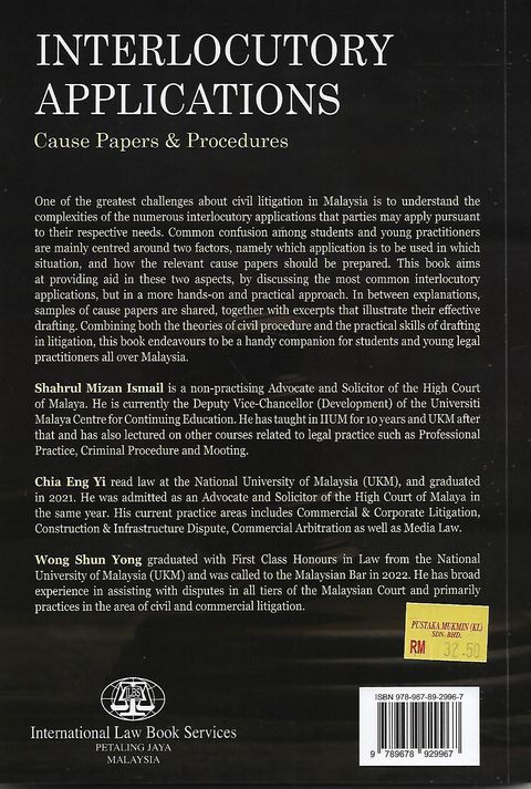 Interlocutory Applications - Cause Papers & Procedures – Pustaka Mukmin ...
