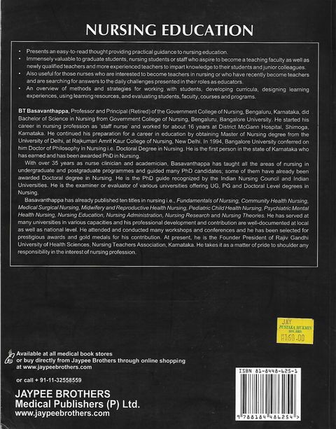 Nursing Education: 2nd Edition- BT Basavanthappa – Pustaka Mukmin KL - Malaysia's Online Bookstore