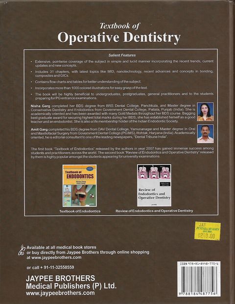 Textbook of Operative Dentistry- Nisha Garg – Pustaka Mukmin KL ...