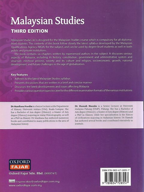 Malaysian Studies: Third EdItion- Mardiana Nordin – Pustaka Mukmin KL - Malaysia's Online Bookstore