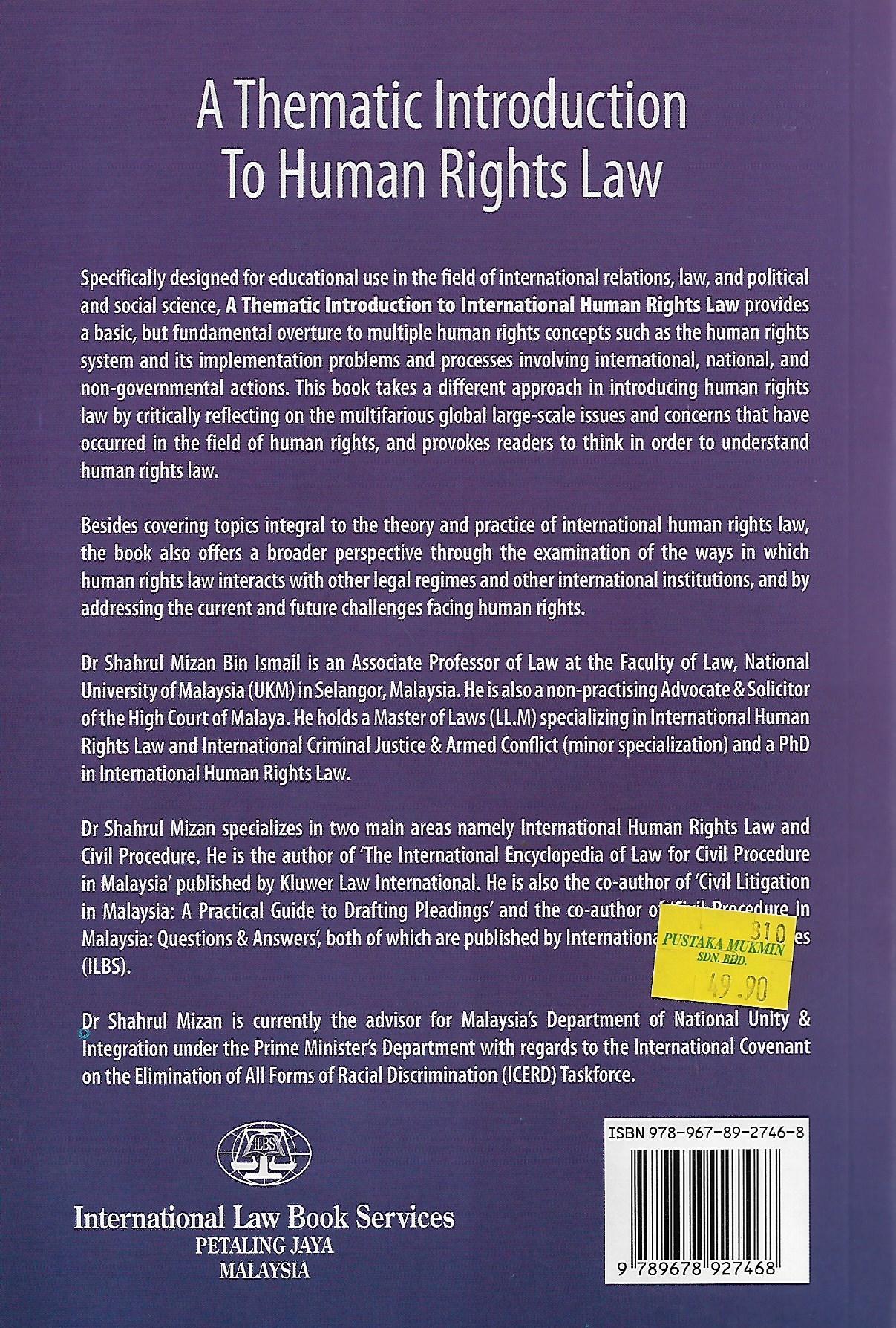 A Thematic Introduction To Human Rights Law – Pustaka Mukmin KL ...