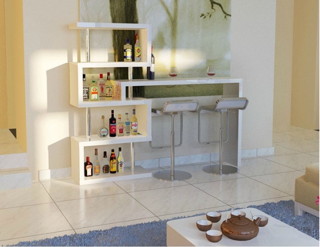 Living Room Home Corner Bar Counter Table Desk Rotating Partition ...