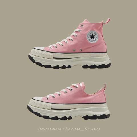 Converse All Star Trekwave React 2.0 鋸齒 厚底 帆布鞋 低筒 高筒 粉色 粉紅色 – Kazima Studio