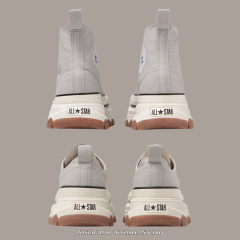 Converse All Star Trekwave React 2.0 鋸齒 厚底 帆布鞋 低筒 高筒 灰色 – Kazima Studio