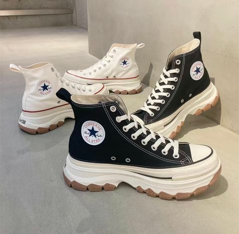 Converse All Star Trekwave React 2.0 鋸齒 厚底 帆布鞋 低筒 高筒 焦糖底 米白 黑白 – Kazima ...