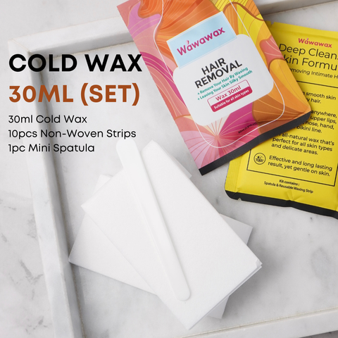 WAWAWAX Hair Removal Cold Wax Starter Kit 30ml Body Care Waxing Cabut ...