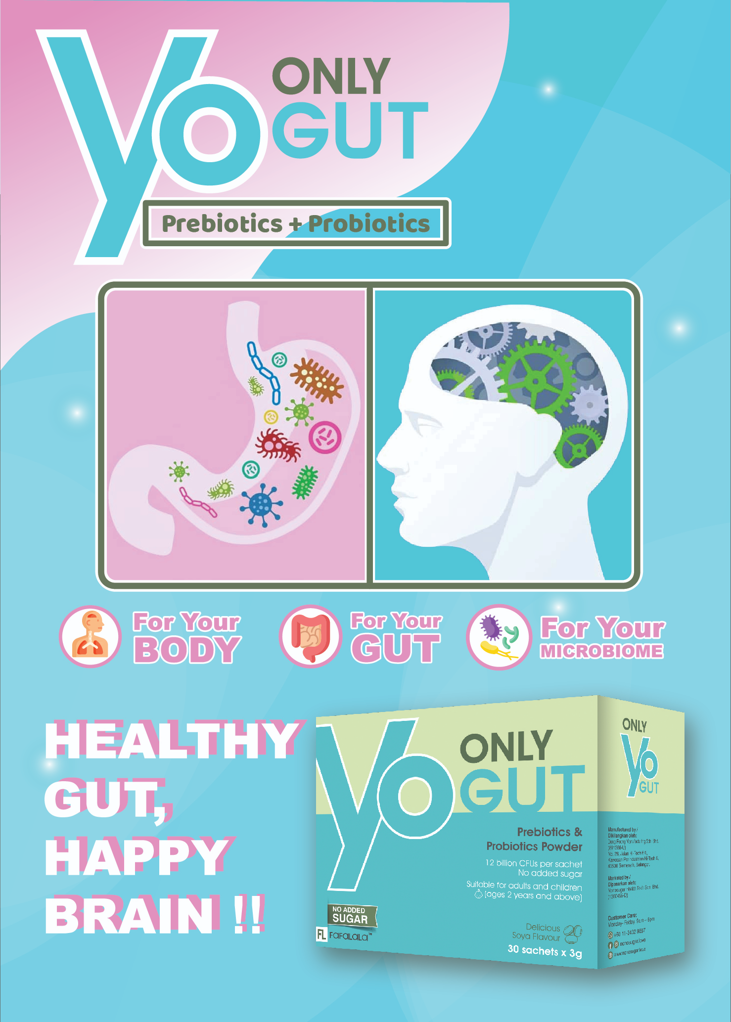 FaFaLaLa Only Yogut Prebiotics & Probiotics 30's