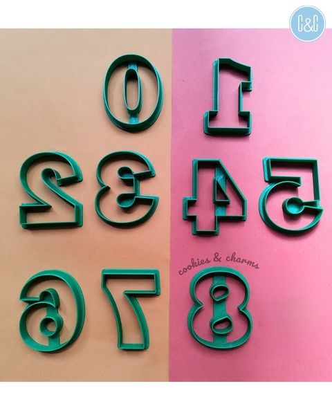 Simple Numbers 0 - 8 Cookie Cutters – Cookies And Charms