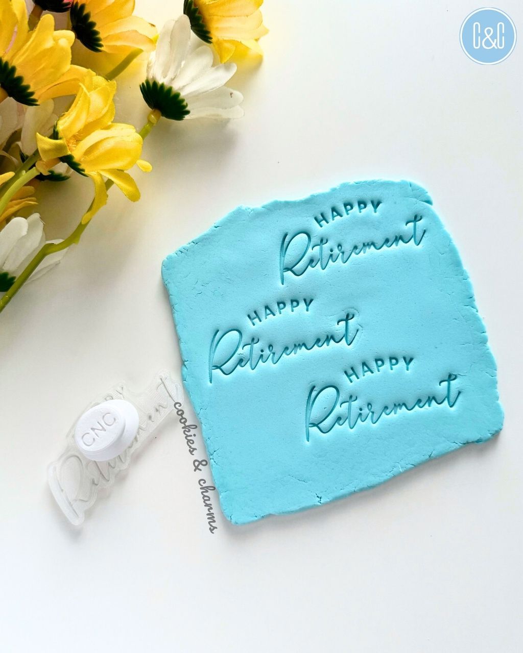 Happy Retirement Font Embosser Stamp – Cookies And Charms