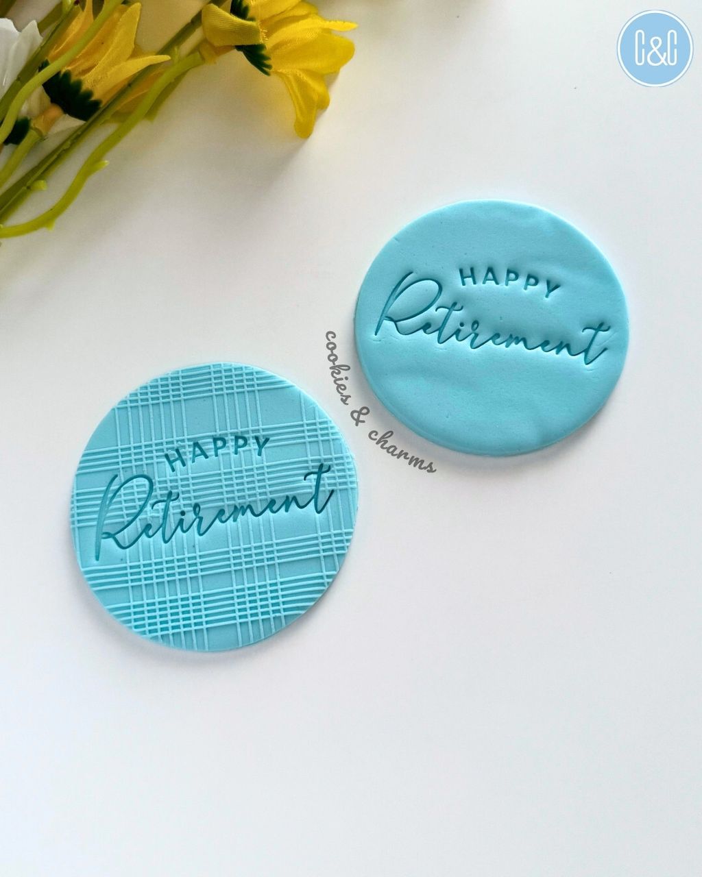 Happy Retirement Font Embosser Stamp – Cookies And Charms