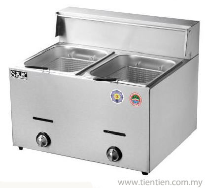 ZOT/DF14 Double Tank GAS Table Top Deep Fryer/Fat Fryer