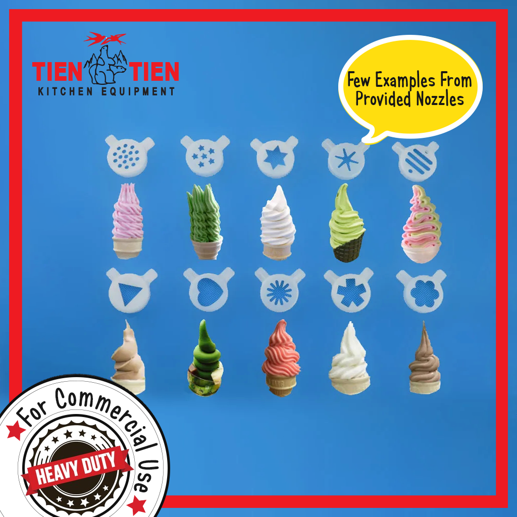 OT/BV16 TIEN TIEN Soft Serve Ice Cream Machine cw Air Pump & Pre-Cooling Function (Double ...