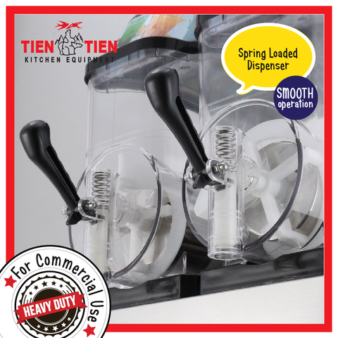 OT/BV11.3 SLUSH MACHINE DOUBLE TANK 12L*2TANK 900W EMBRACO COMPRESSOR BLACK COVER