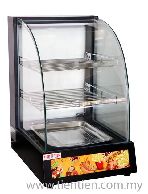 OT/FW19 Black Curved Table Top Food Warmer Showcase (Small) (FS039)