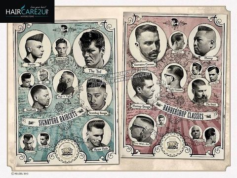 REUZEL Pomade Signature Haircuts Barber Poster – HAIRCARE2U.my - Barber ...