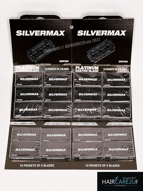 Euromax Silvermax Platinum Coated Double Edge Razor Blades (100pcs ...