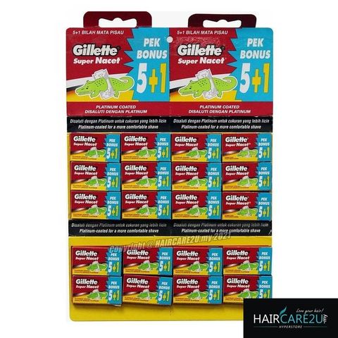 Gillette Super Nacet Stainless Steel Double Edge Razor Blades ...